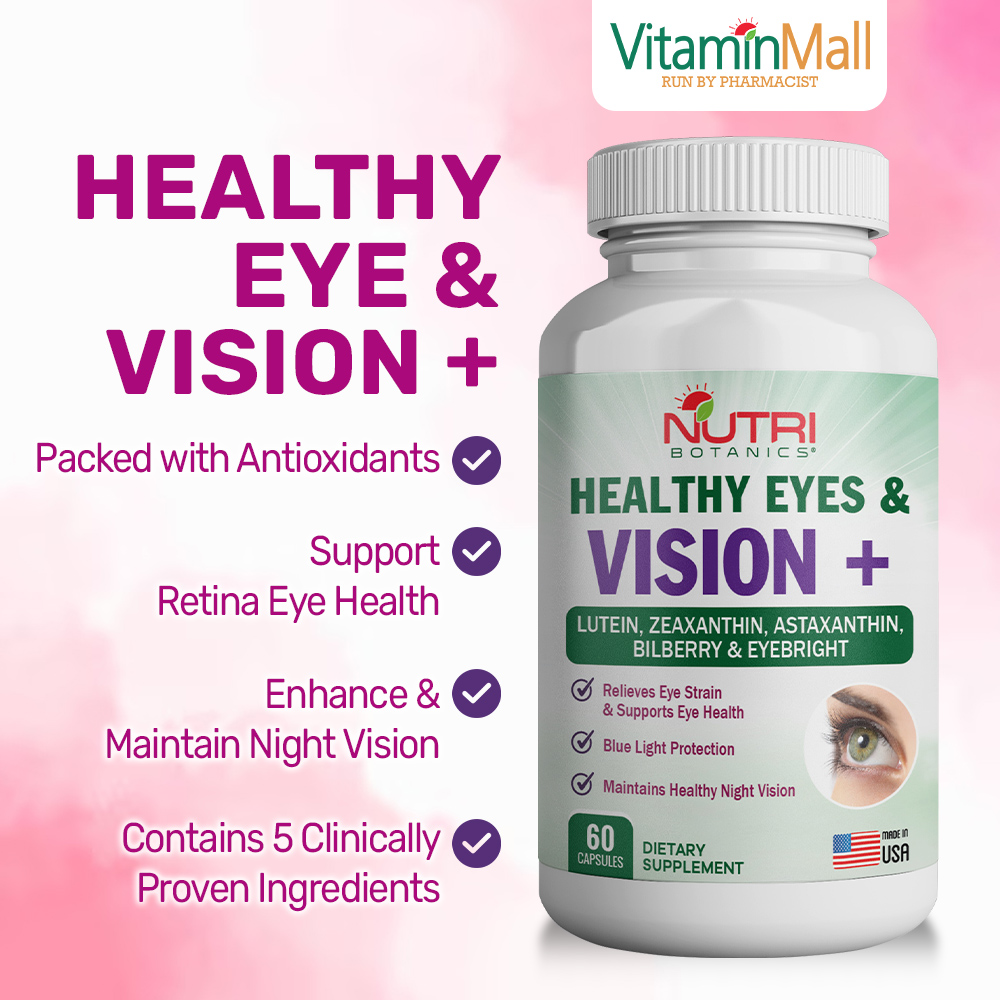 Nutri Botanics Healthy Eye & Vision+ - Eye Supplement - VitaminMall